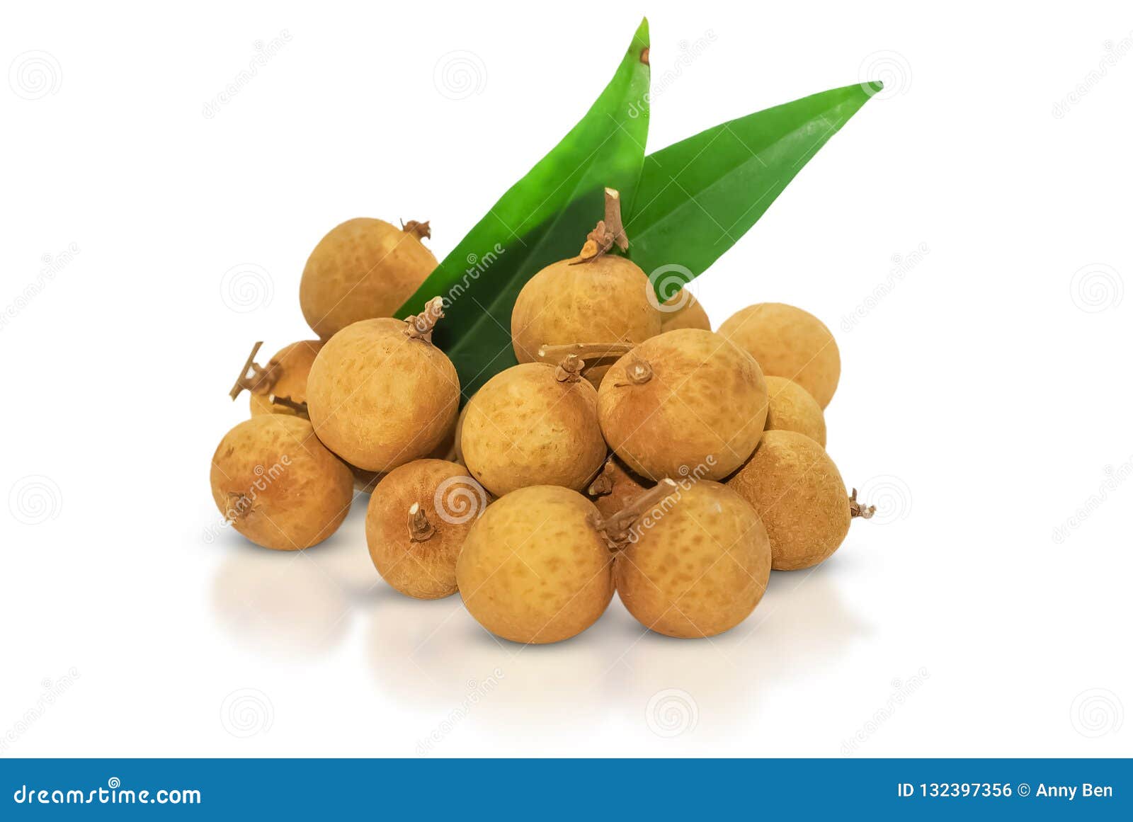 Longan Fruit Isolated on White Background Stock Photo - Image of ...