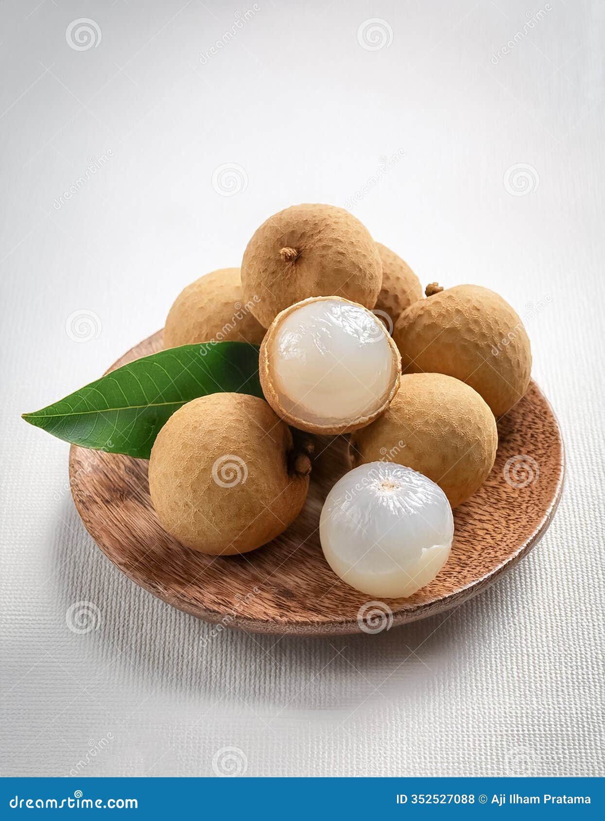 Longan Fruit, Peeled or Cut on a Natural White Stock Photo - Image of ...