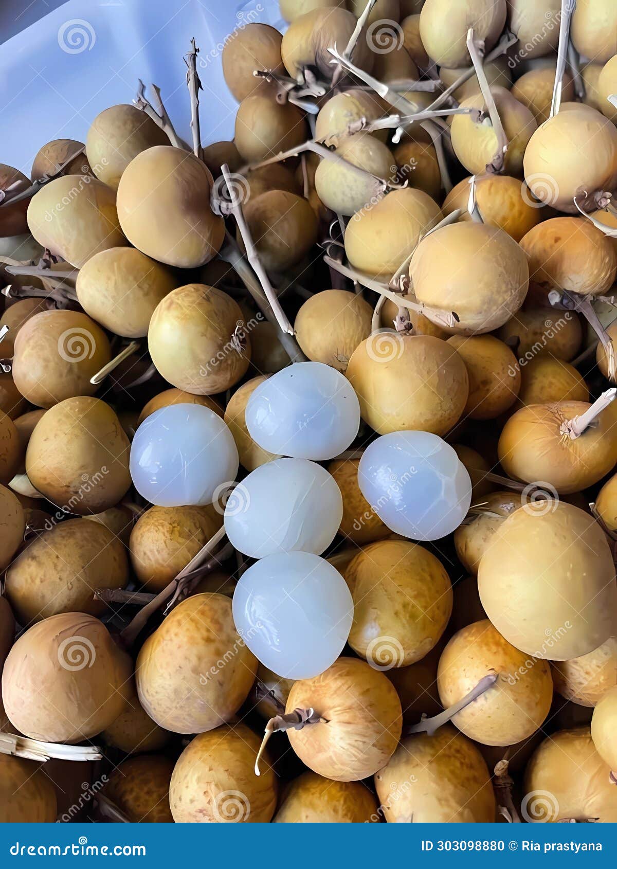 The Longan that Has Been Opened from the Skin is Served on a White ...