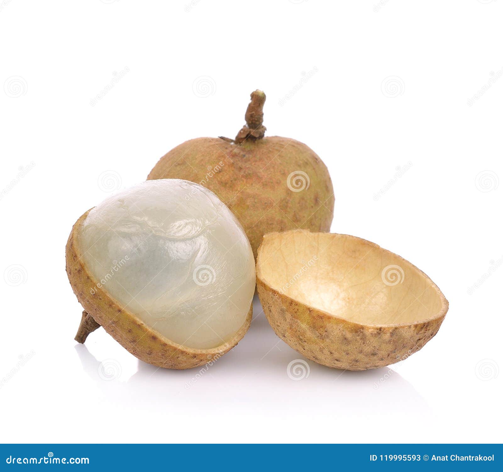 Longan Isolated on White Background Stock Image - Image of longan ...