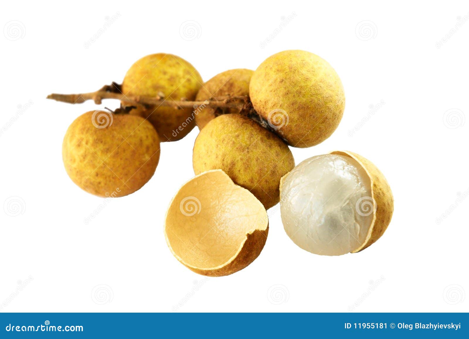 Longan, LamYai - Thai Fruit Isolated on White Stock Image - Image of ...