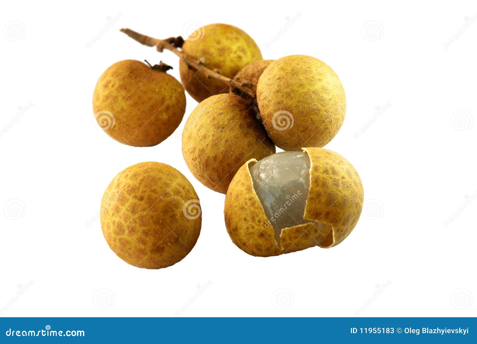 Longan, LamYai - Thai Fruit Isolated on White Stock Image - Image of ...