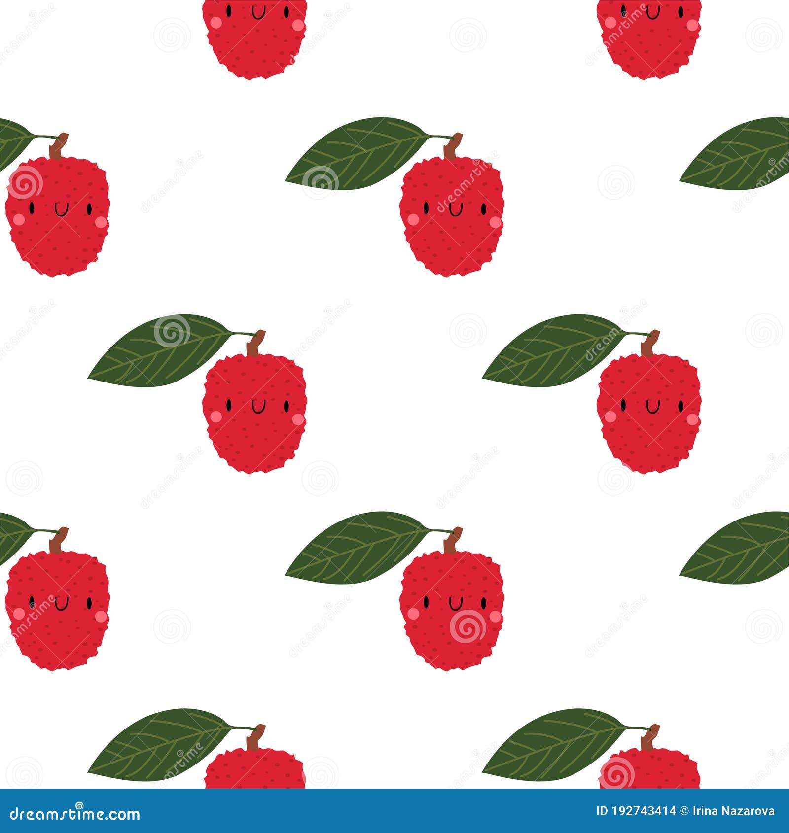 Cartoon Lychee Characters With Different Expressions Stock Photo ...