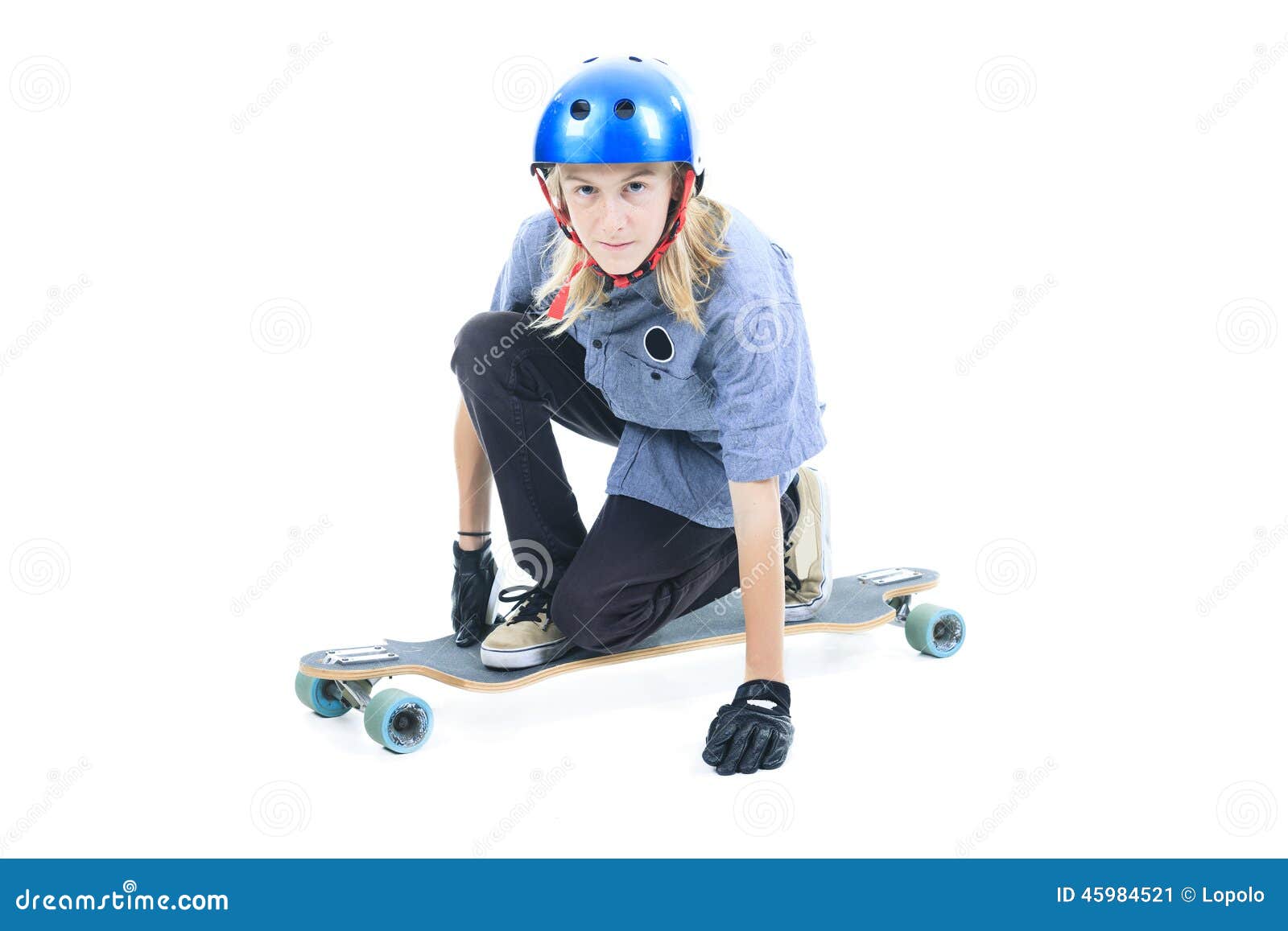 Longboard boy stock image. Image of studio, casual, adolescence - 45984521