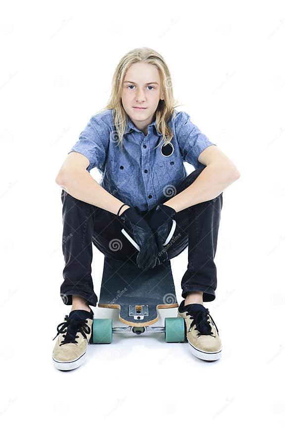 Longboard boy stock photo. Image of caucasian, young - 45985086