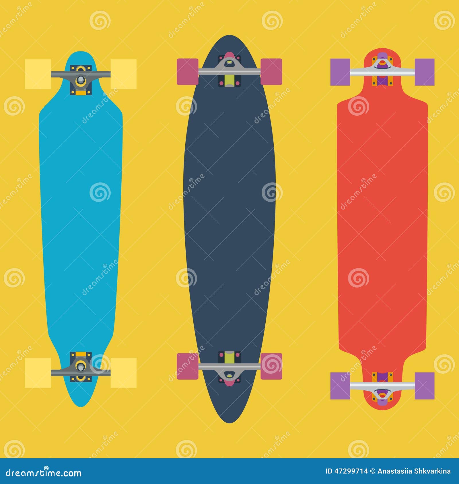 Longboard Cartoon Vector | CartoonDealer.com #57142793