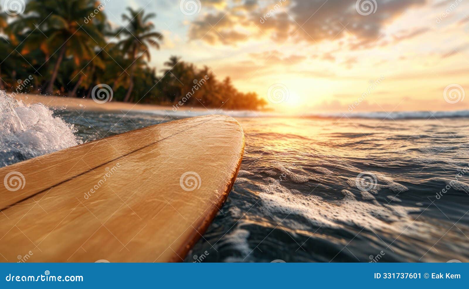 Sunset Surf Majestic Waves Crash At Dusk ,generative AI Royalty-Free ...