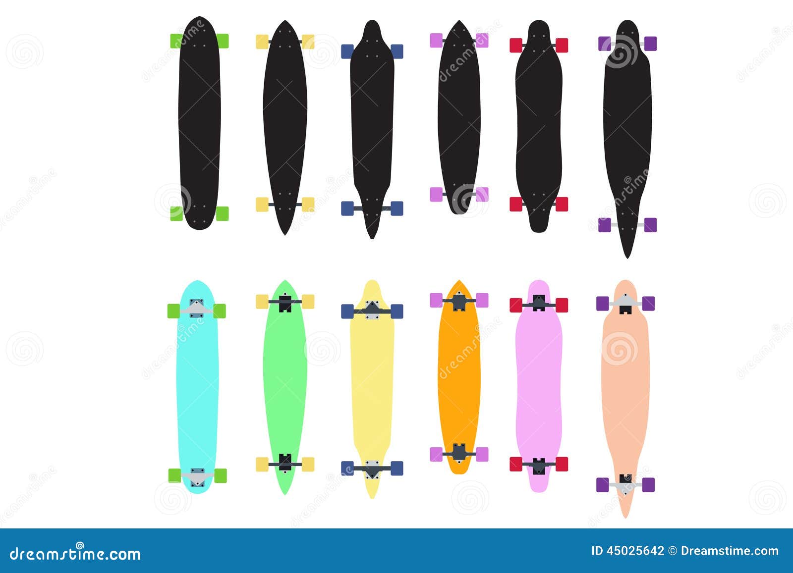 Longboard Cartoon Vector | CartoonDealer.com #57142793