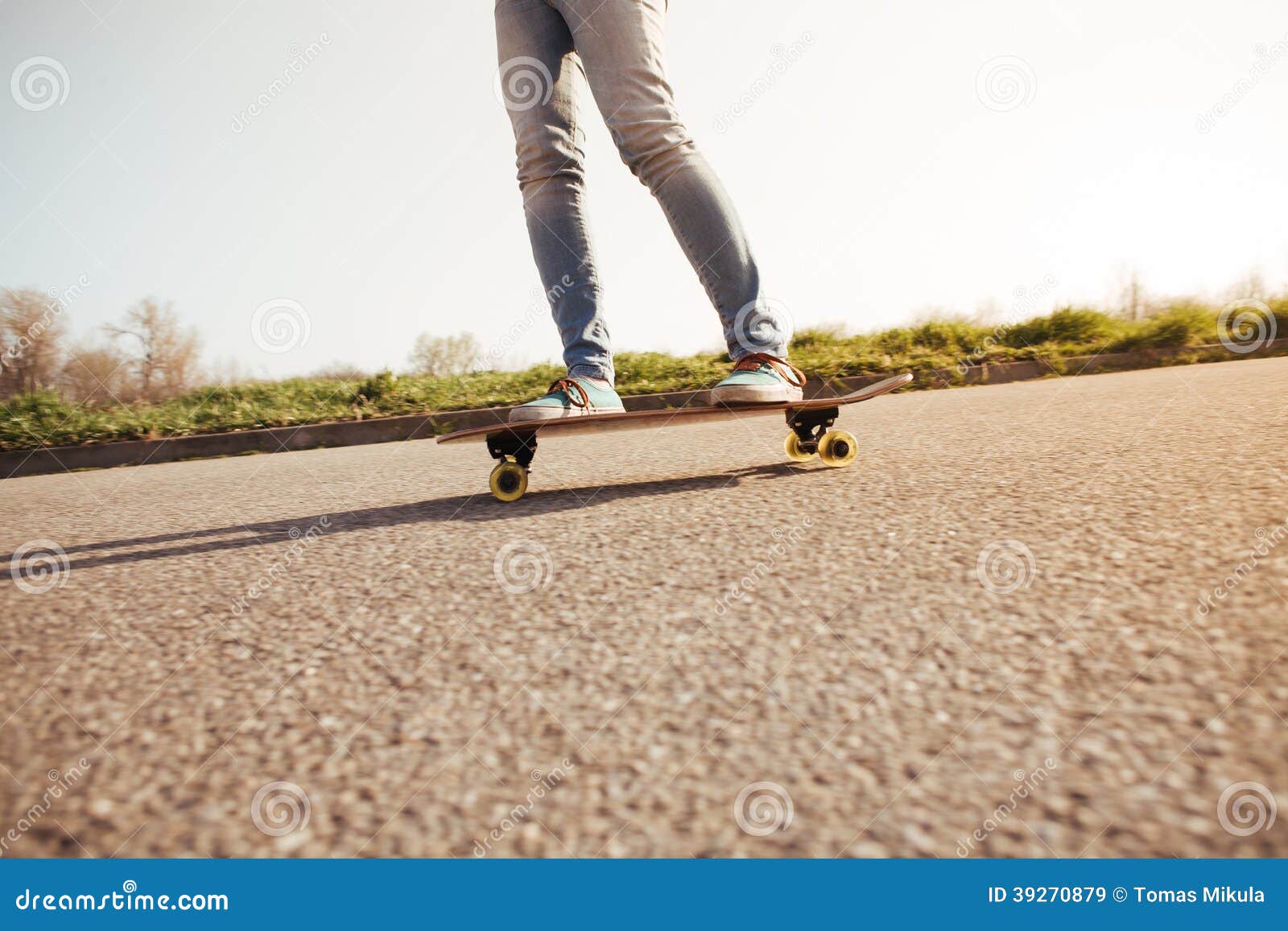 Longboarding stock image. Image of casual, skateboarding - 39270879