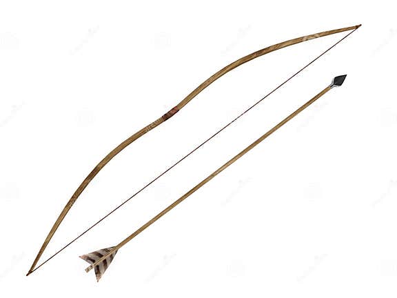 Longbow with Arrow 3d Rendering Stock Illustration - Illustration of ...