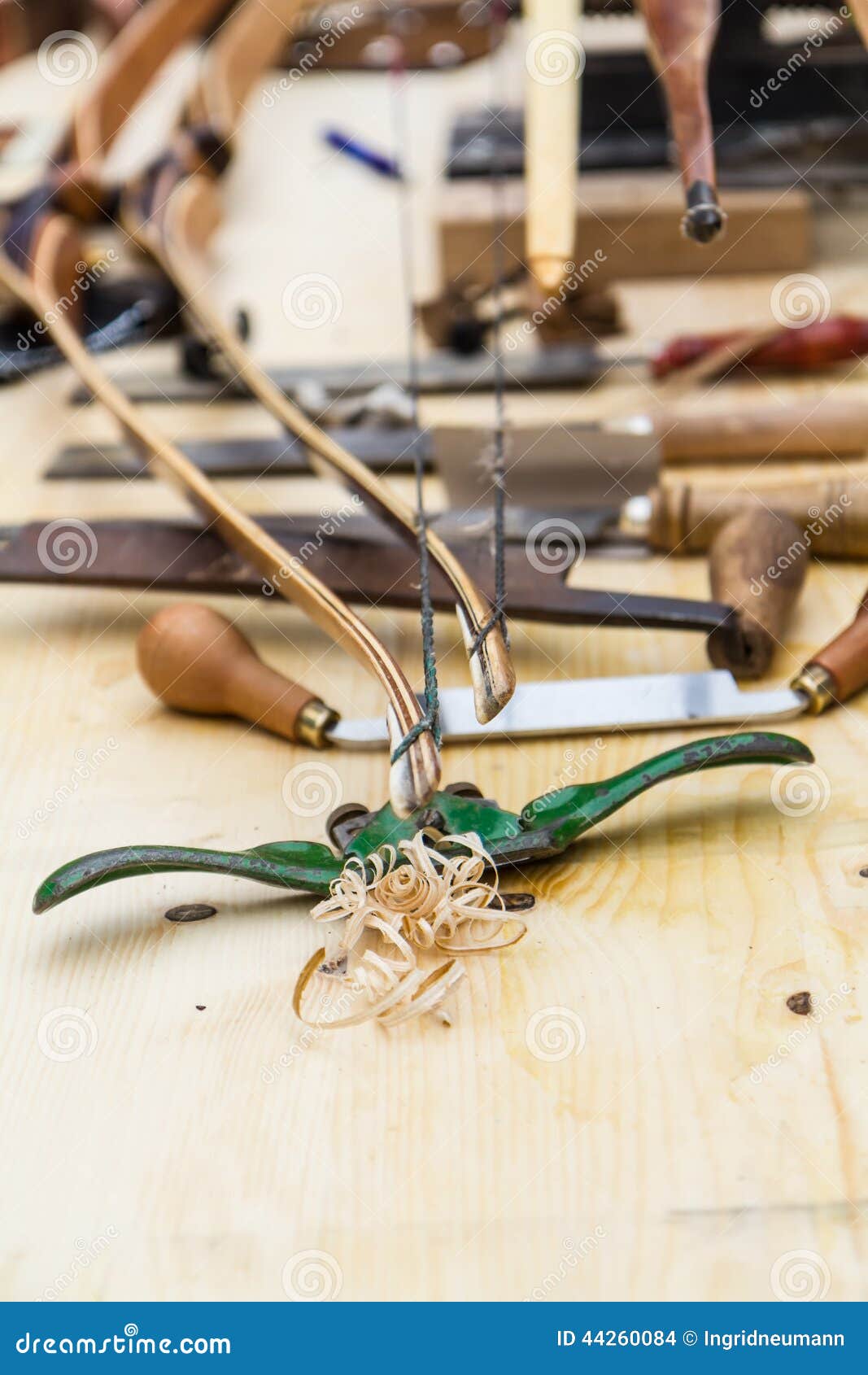 Longbow maker stock photo. Image of measure, repair, lumber - 44260084