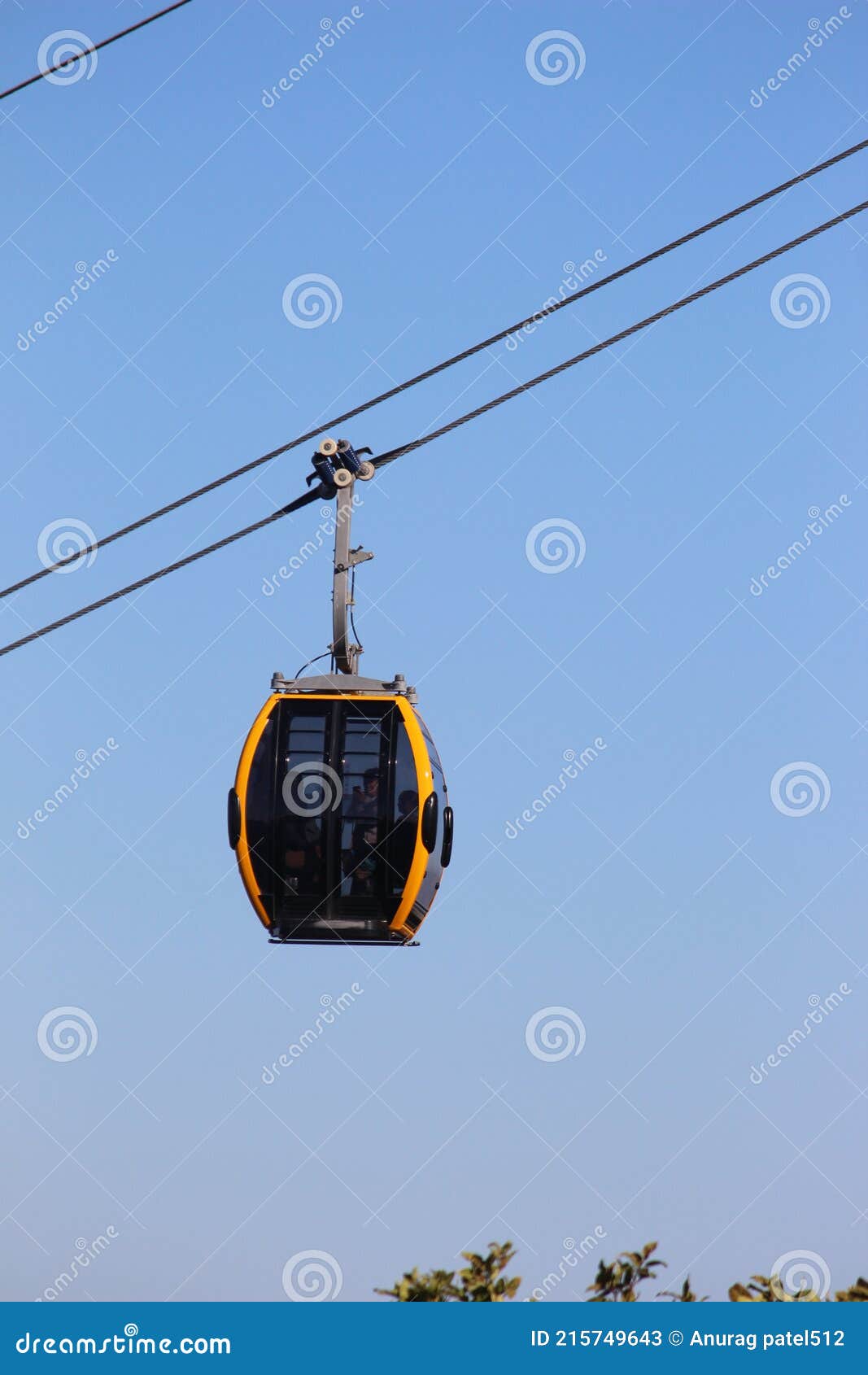Cabin of Girnar Ropeway of Gujarat. Stock Image - Image of line ...