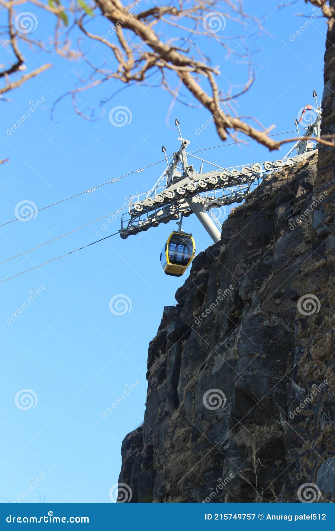 Cabin of Girnar Ropeway in Gujarat. Stock Image - Image of plant, ridge ...