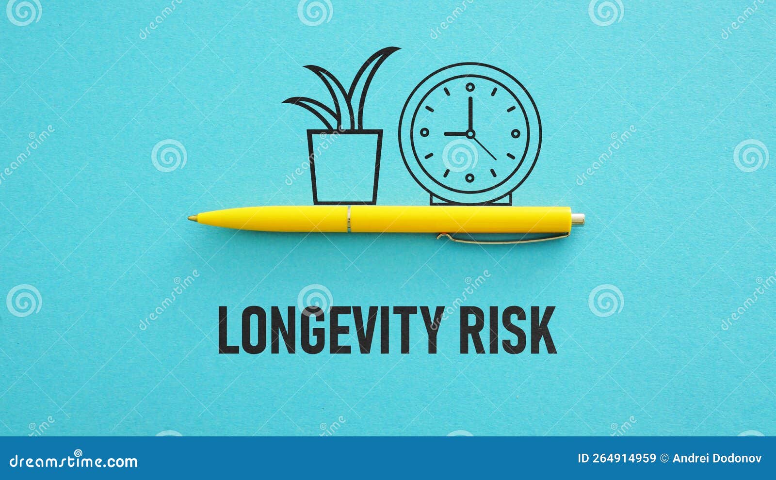 Longevity Risk is Shown Using the Text Stock Image - Image of idea ...