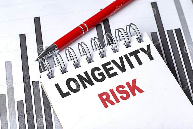 LONGEVITY RISK Text Written on Notebook with Pen on Chart Stock Photo ...