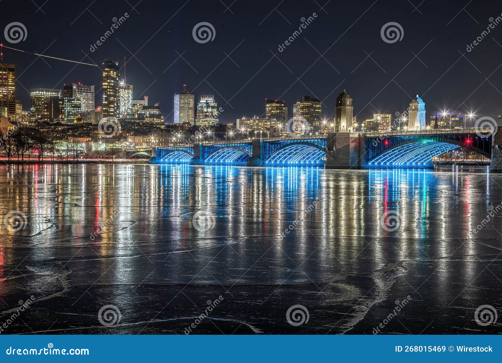Longfellow Bridge with the Background of the Cityscape of Boston during ...