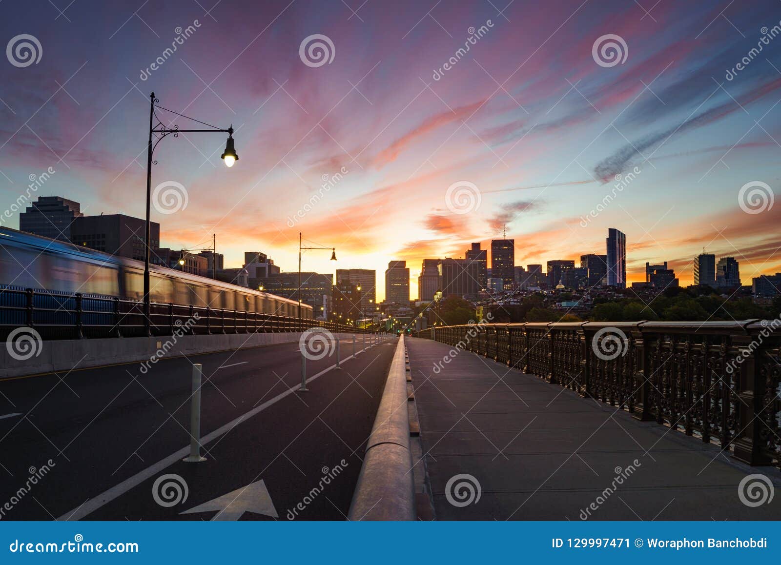 Longfellow bridge stock image. Image of architecture - 129997471