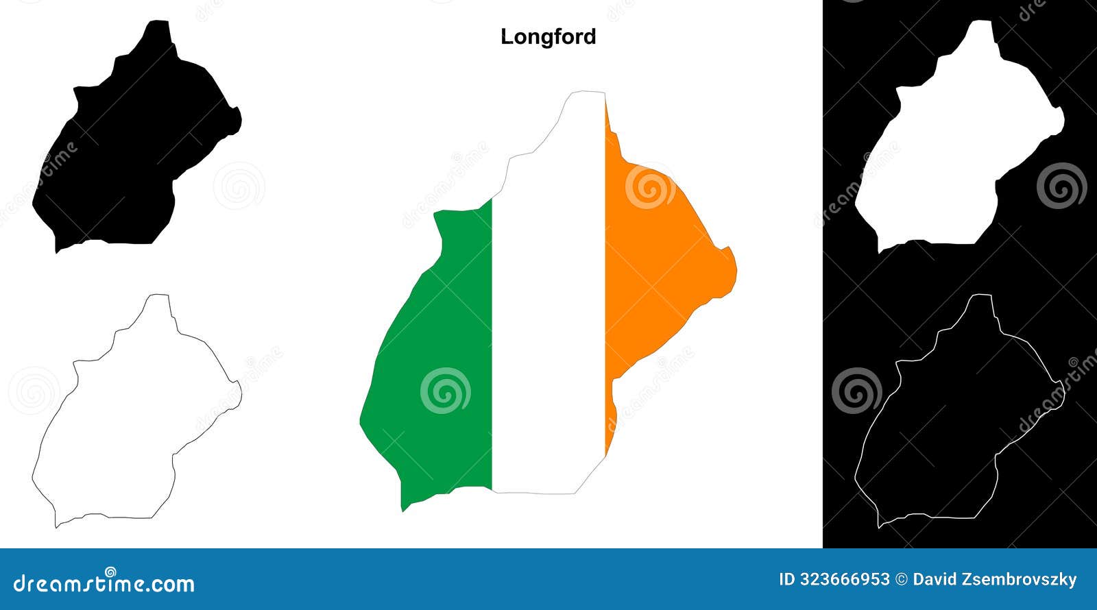 Longford outline map stock illustration. Illustration of icon - 323666953