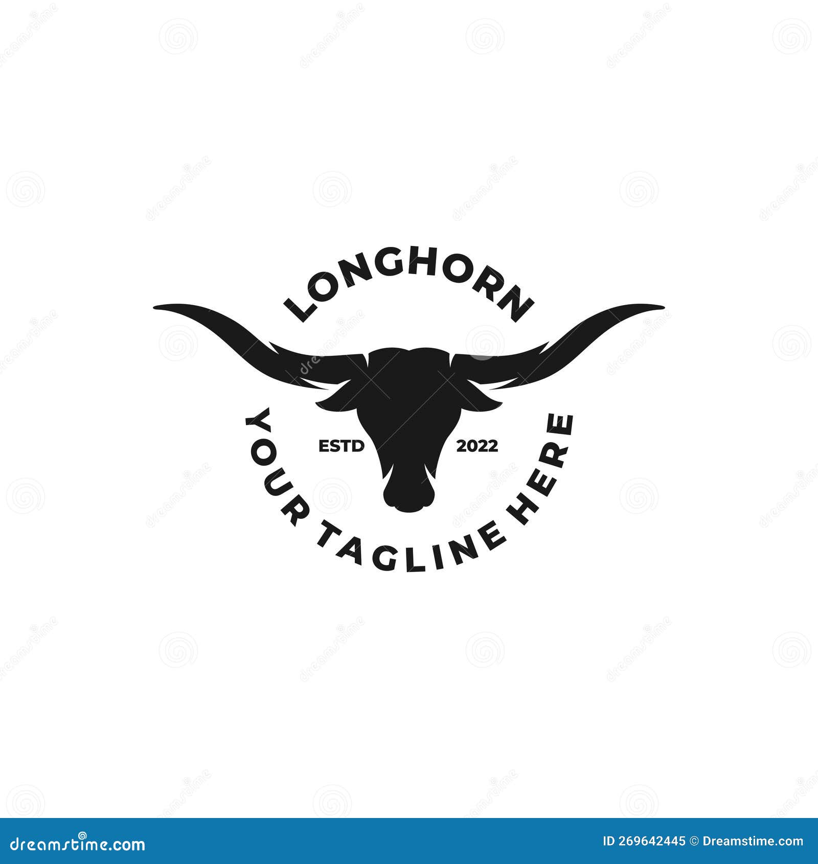 Longhorn logo design stock vector. Illustration of bison - 269642445