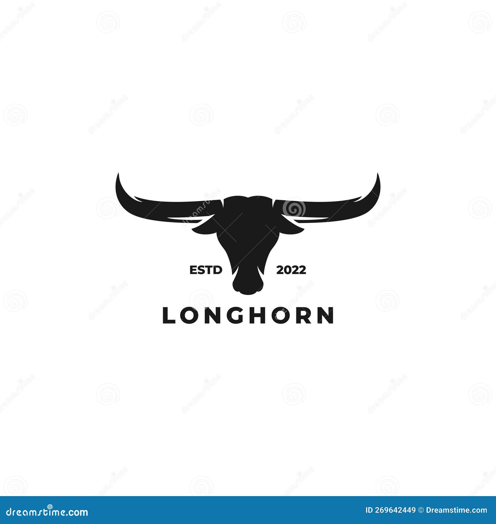 Longhorn logo design stock vector. Illustration of american - 269642449