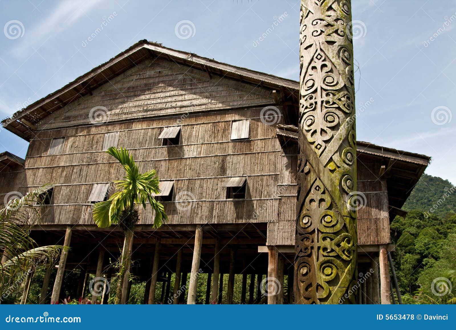 Longhouse stock photo. Image of borneo, river, landscape - 5653478
