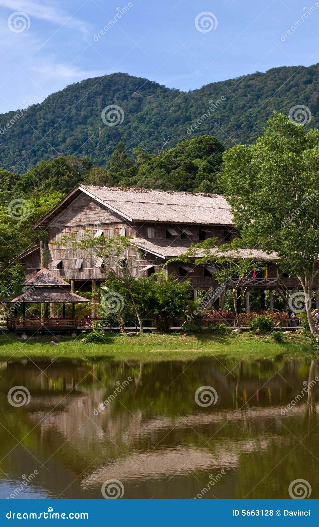 Longhouse stock photo. Image of culture, pole, river, longhouse - 5663128