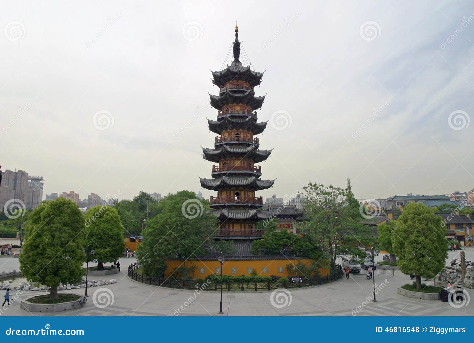 Longhua temple stock photo. Image of building, sunny - 46816548