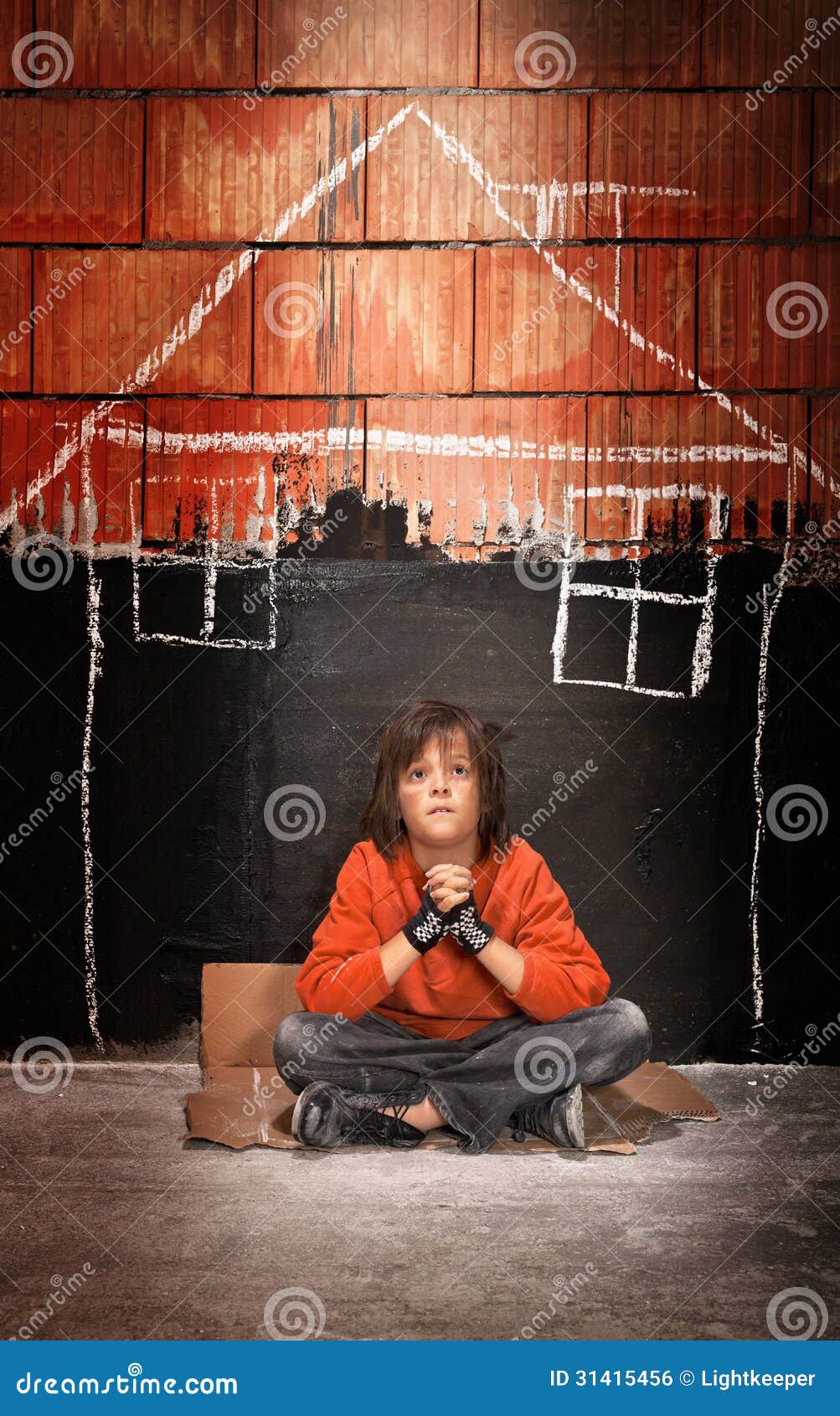 Longing for the Security of a Home Stock Photo - Image of longing ...