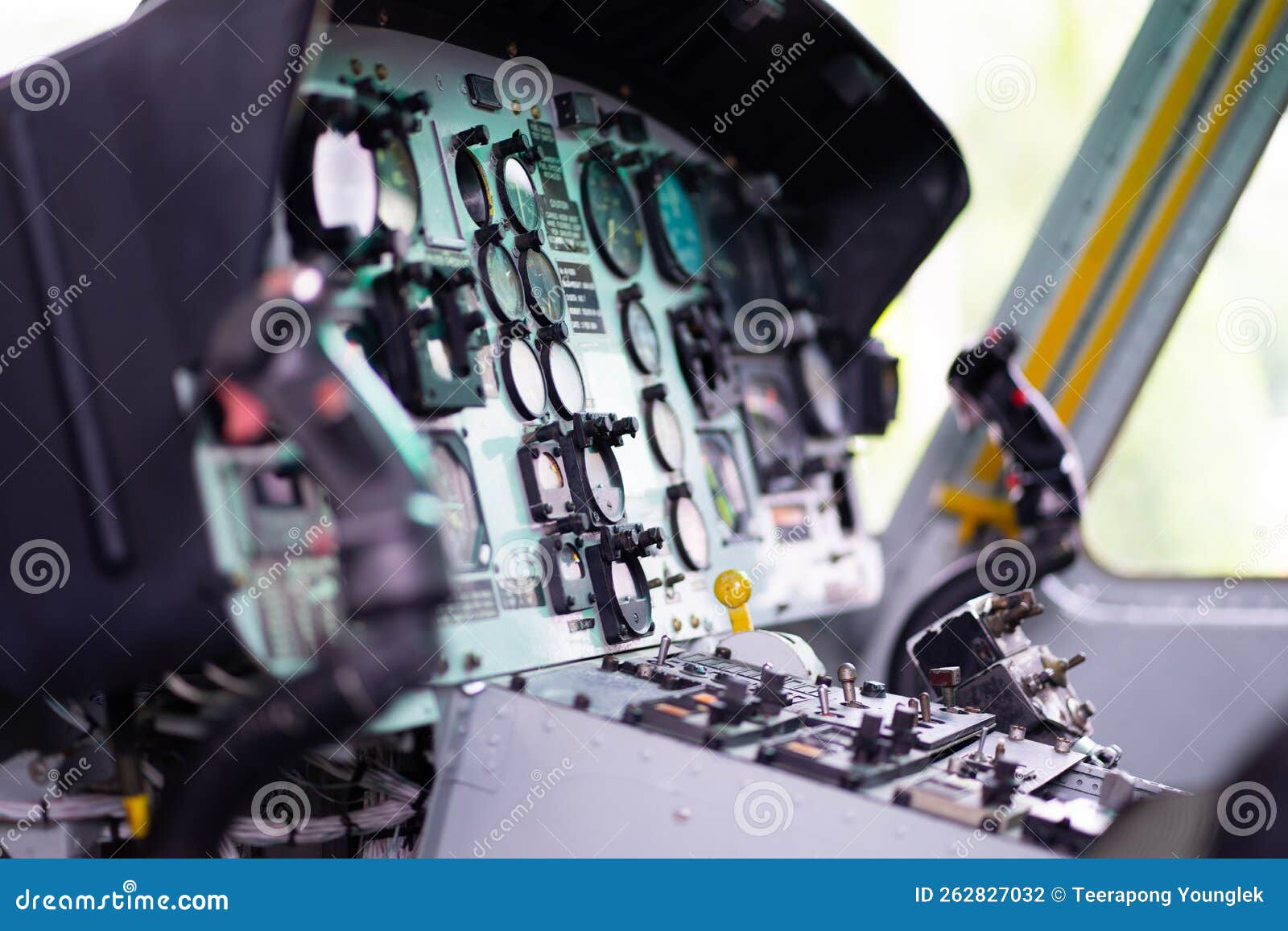 Longitudinal View of the Control Panel in the Electronics Lab Stock ...