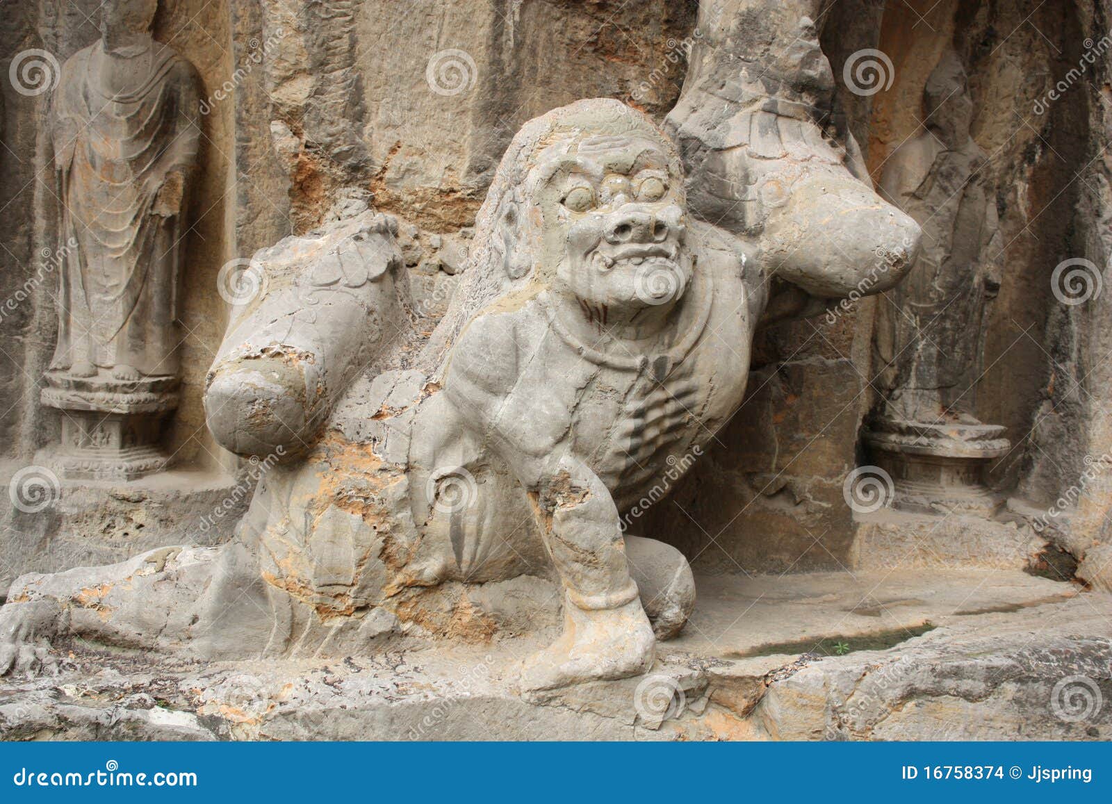 Longmen Caves in Luoyang, China Stock Photo - Image of grand, demon ...