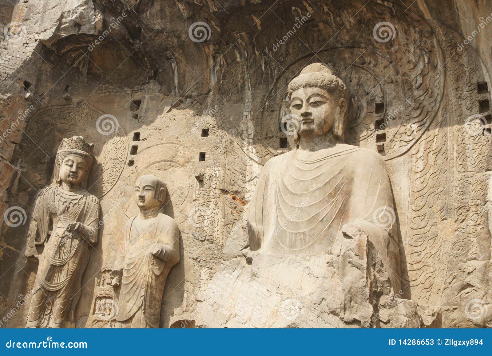 Longmen Grottoes stock image. Image of grottoes, face - 14286653