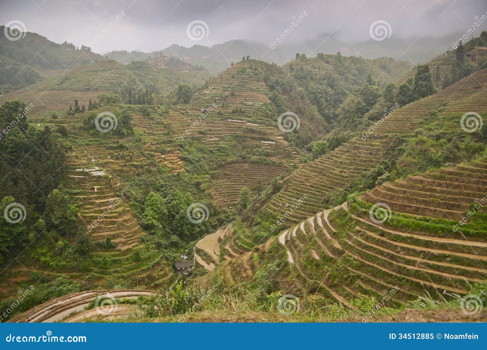 Longsheng Paddy Fields in China Stock Image - Image of location ...
