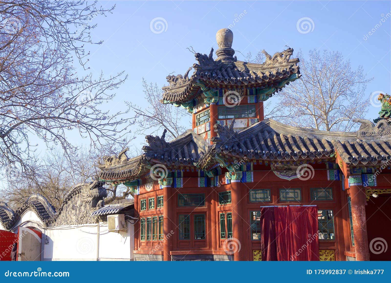 Longtan park, Beijing stock image. Image of architecture - 175992837