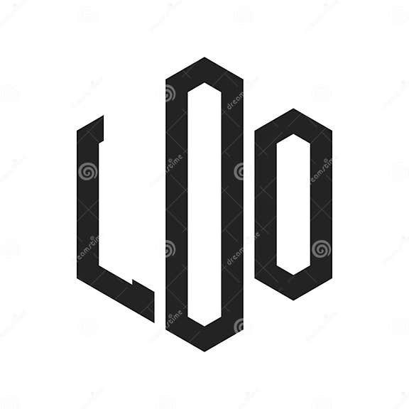 LOO Logo Design. Initial Letter LOO Monogram Logo Using Hexagon Shape ...