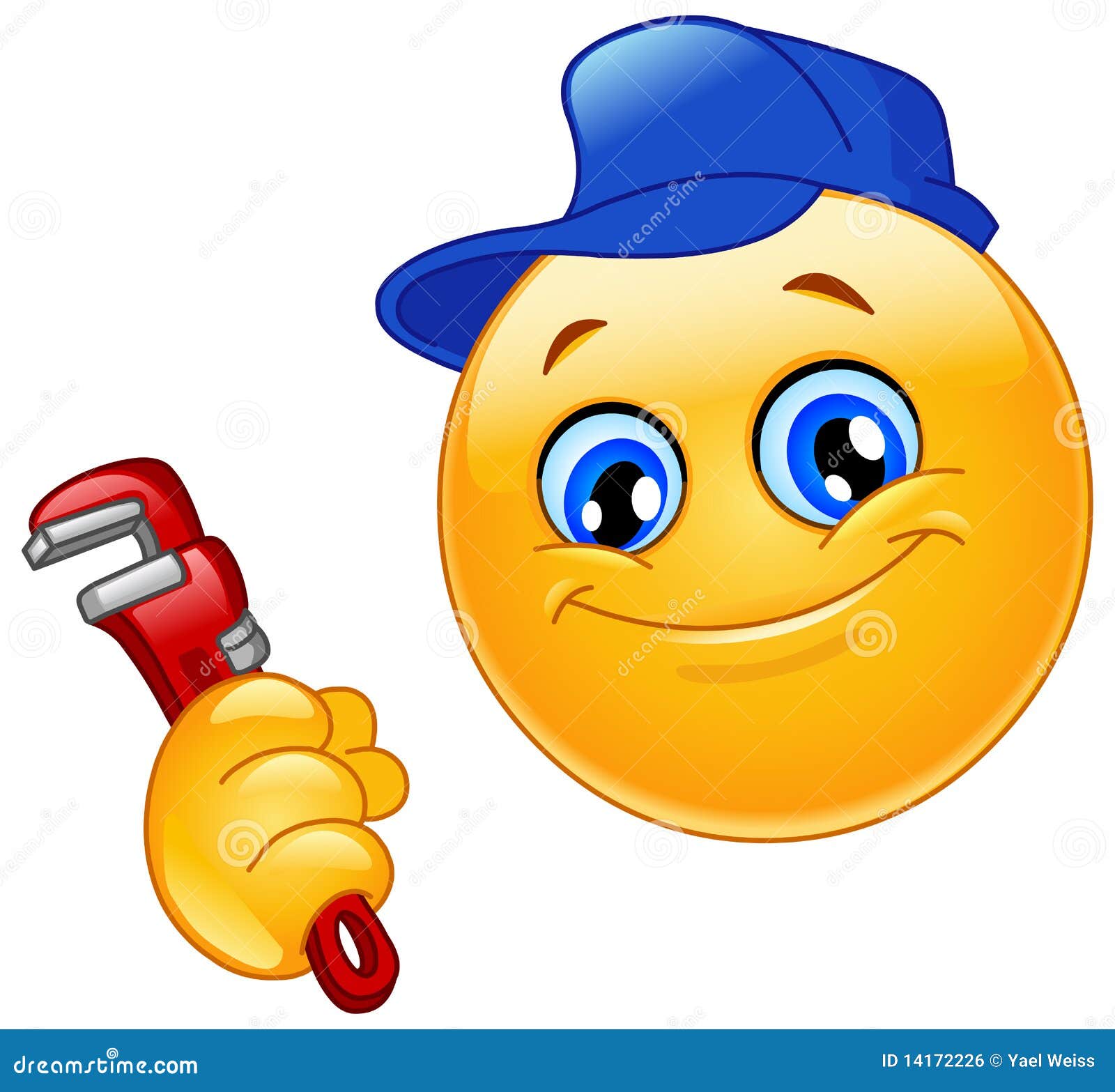 Loodgieter emoticon vector illustratie. Illustration of draag - 14172226