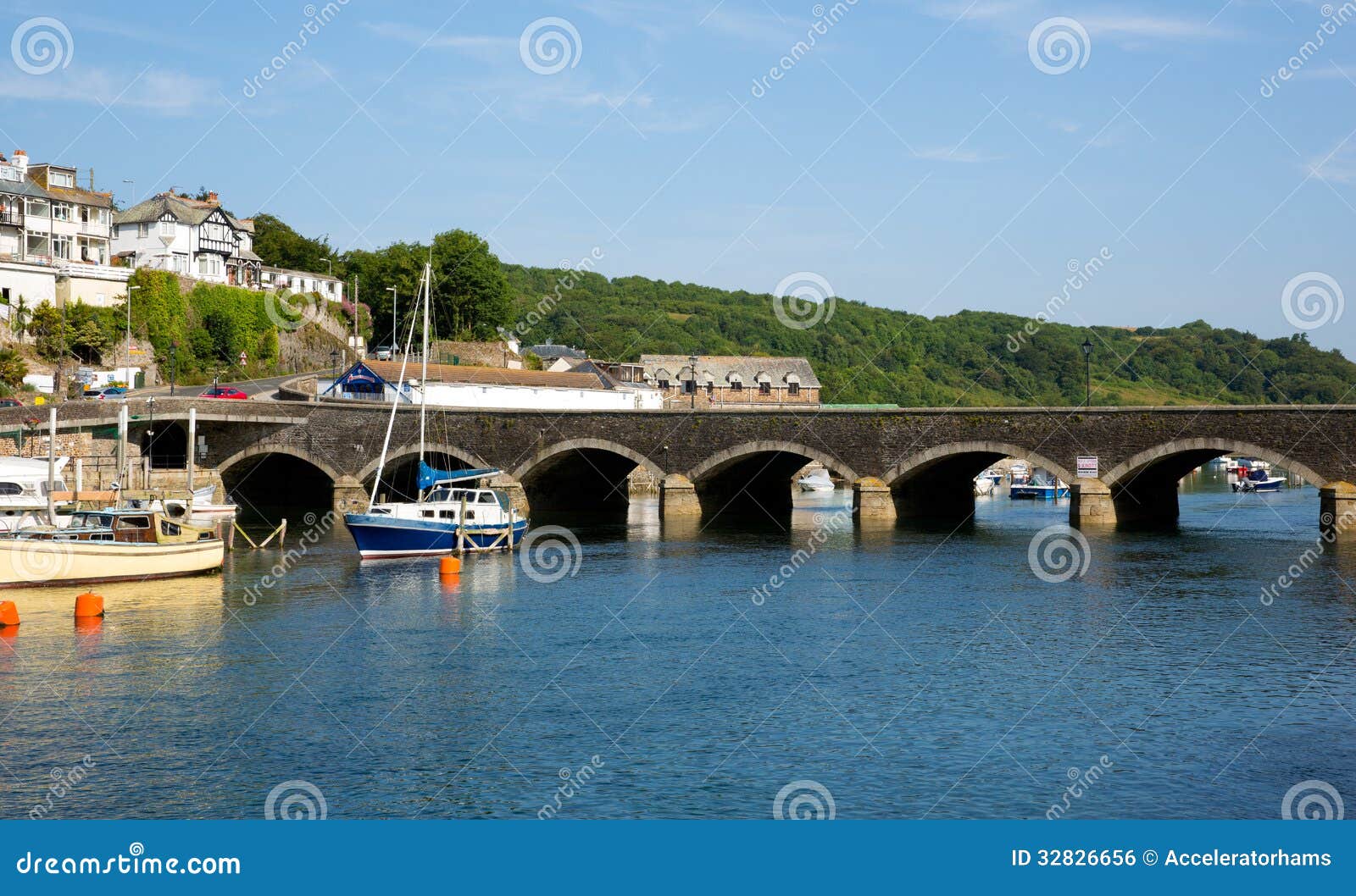 Looe Bridge Cornwall England Stock Photo - Image of holiday, british ...