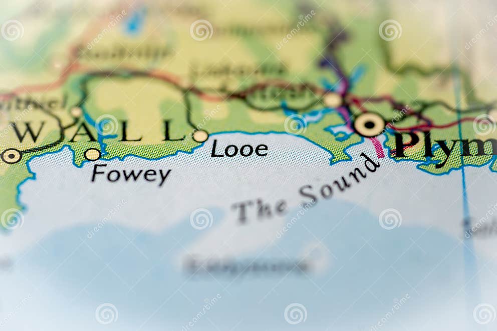 Looe, England Highlighted on a World Map Stock Image - Image of view ...