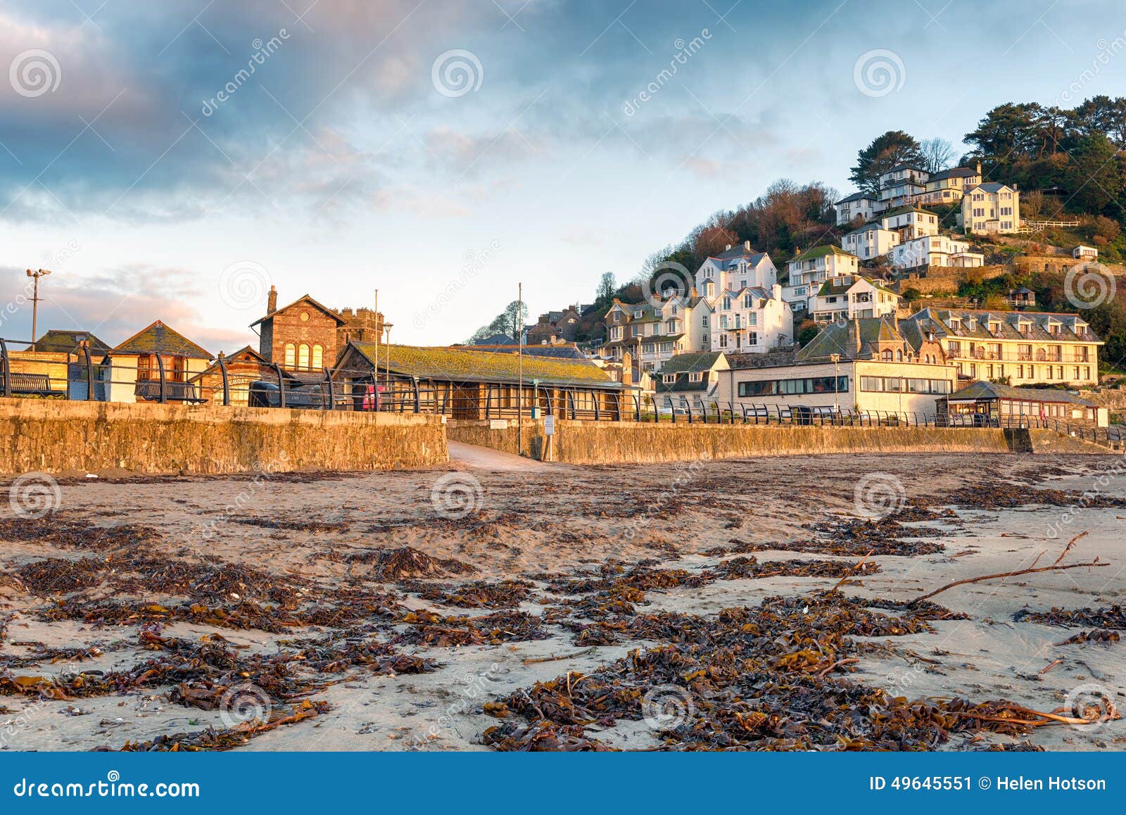 Looe Seafront stock image. Image of england, landscape - 49645551