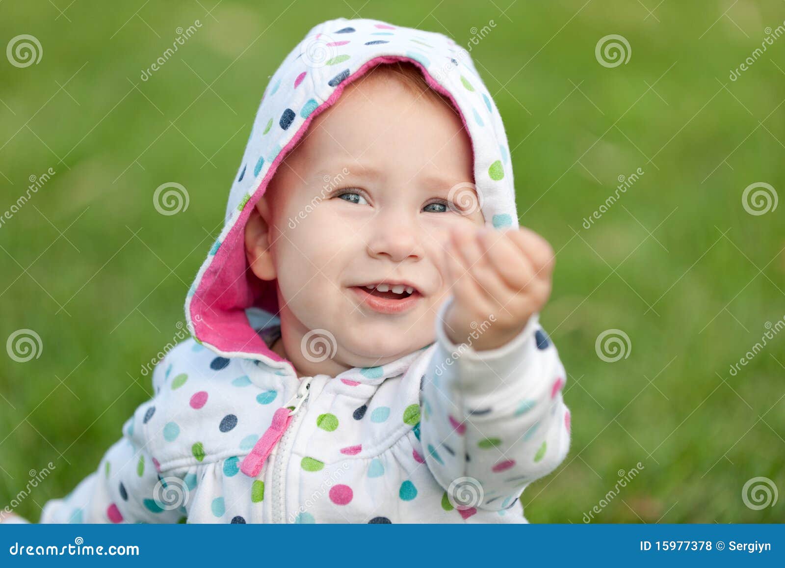 Look at this! stock photo. Image of baby, girl, interest - 15977378