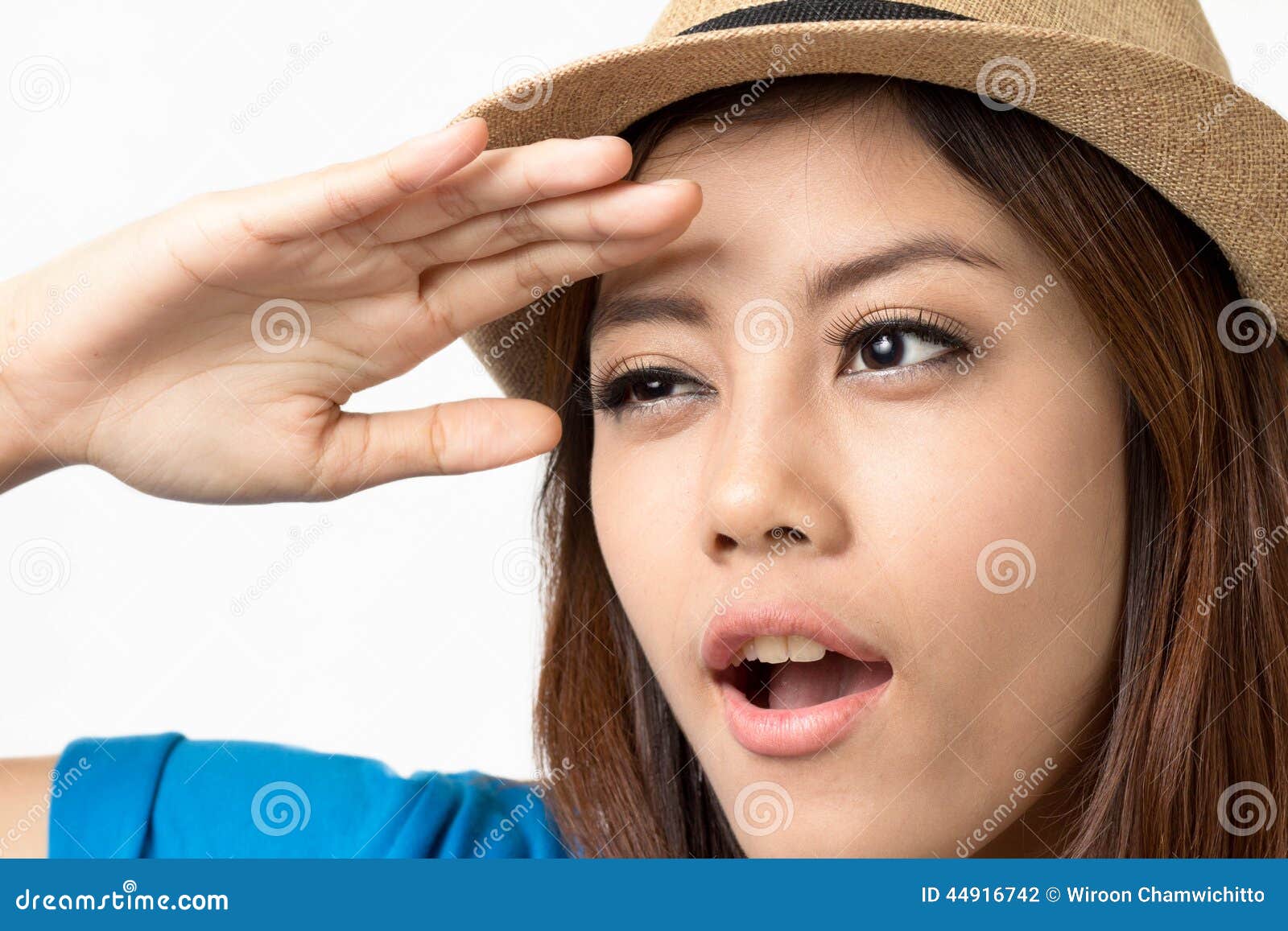 Look stock photo. Image of asian, view, peek, girl, beautyful - 44916742