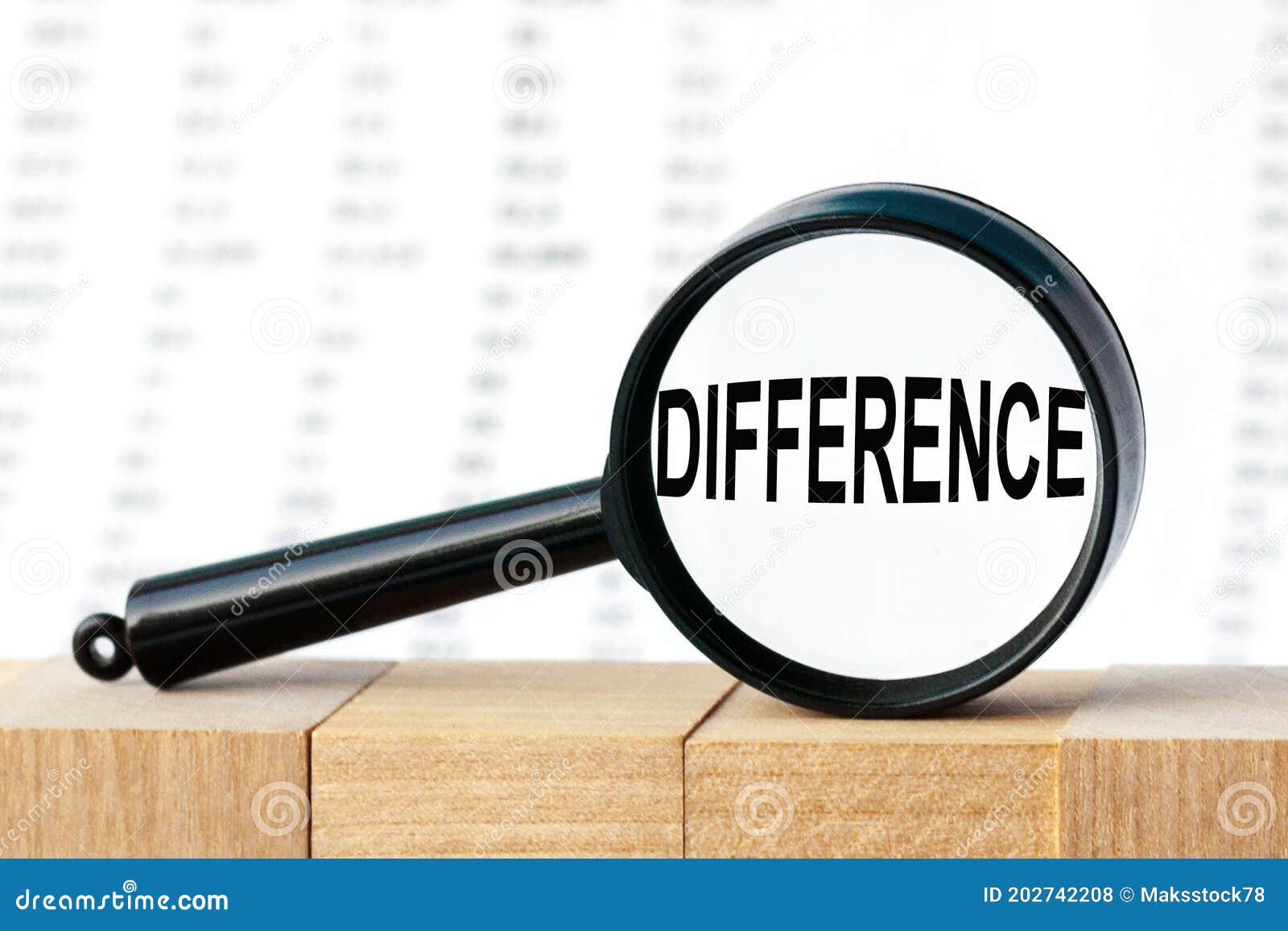 Look Closely and DIFFERENCE with a Magnifying Glass Stock Photo - Image ...