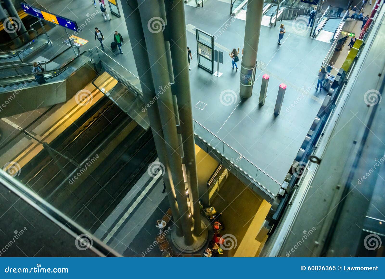 A Look Down the Platform Levels at Berlin Hauptbahnhof Editorial Image ...