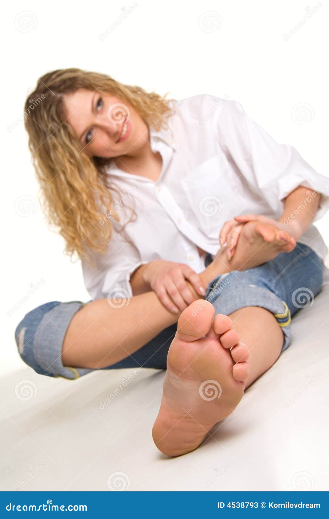 Look at feet stock image. Image of girl, body, nail, pink - 4538793