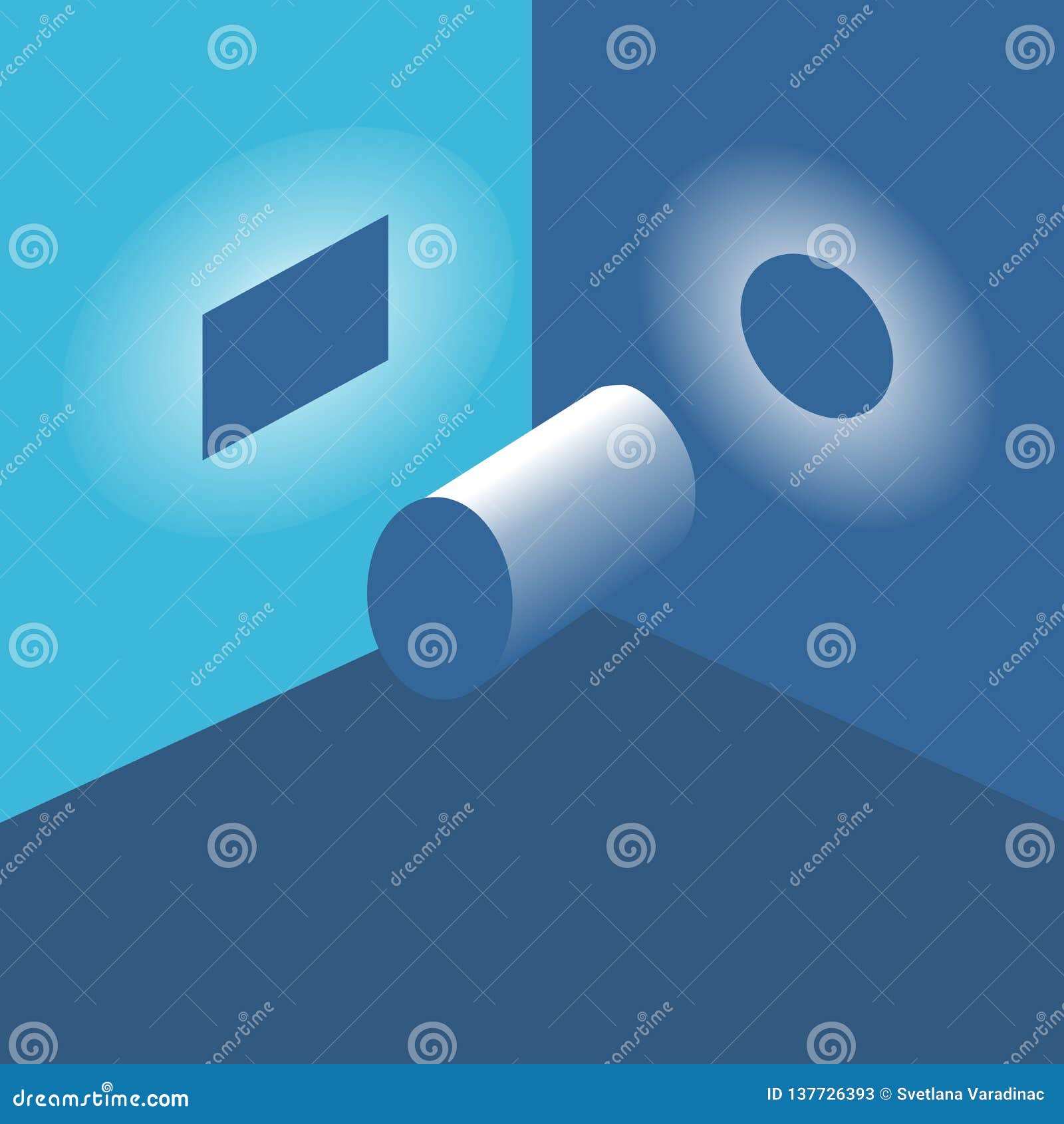 Look at the Figure from Different Perspectives. Stock Vector ...