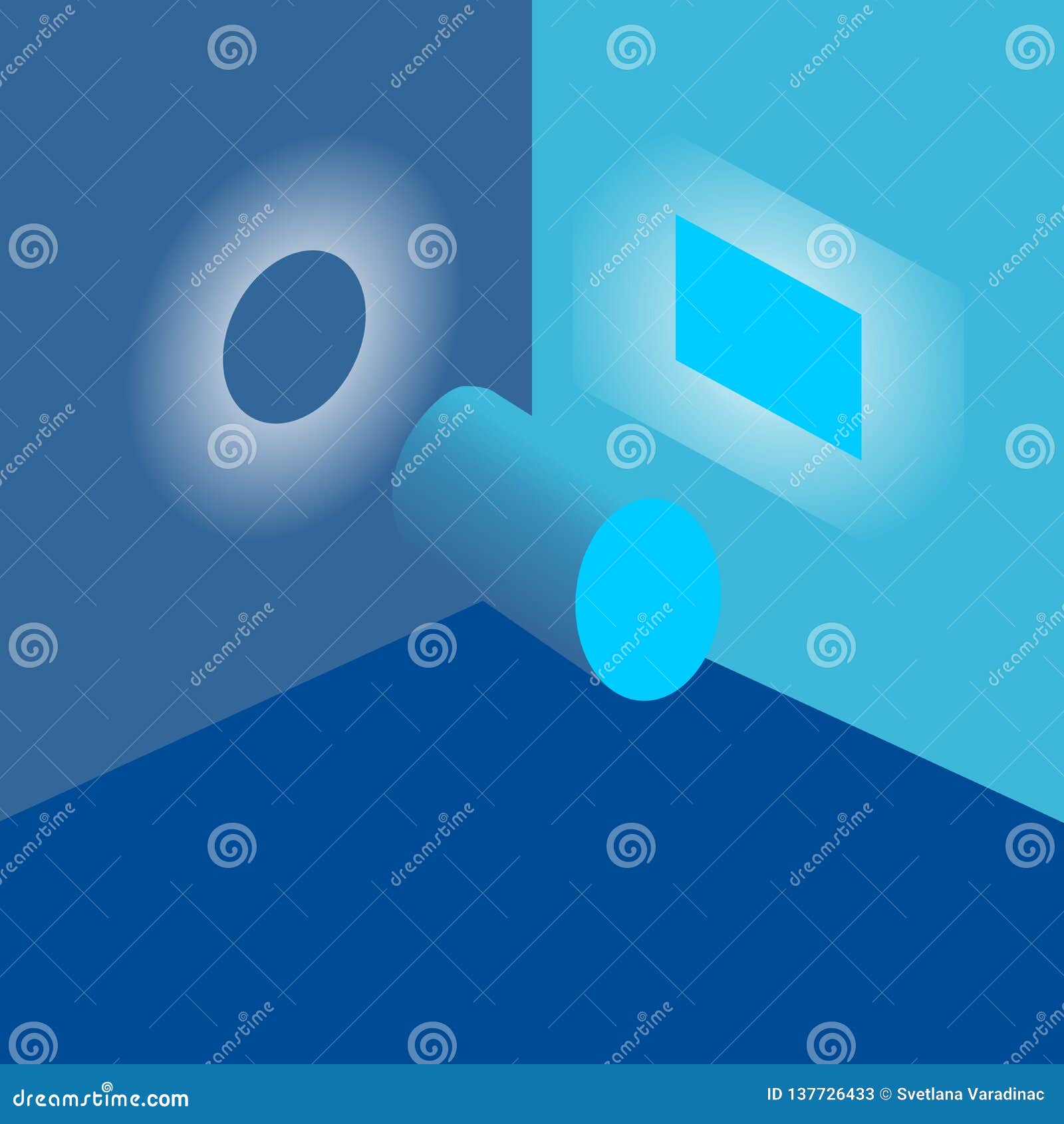 Look at the Figure from Different Perspectives. Stock Vector ...