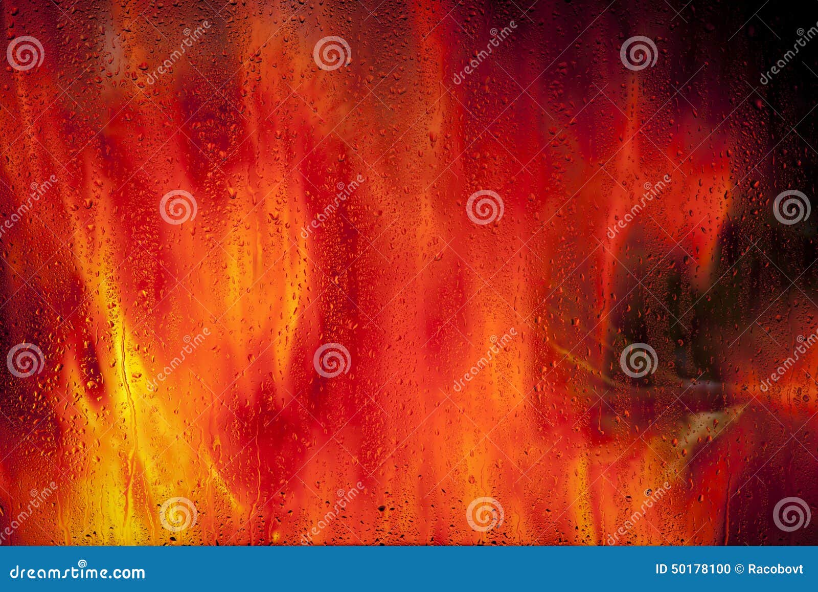 Look at the Fire in the Forest through the Glass Stock Photo - Image of ...