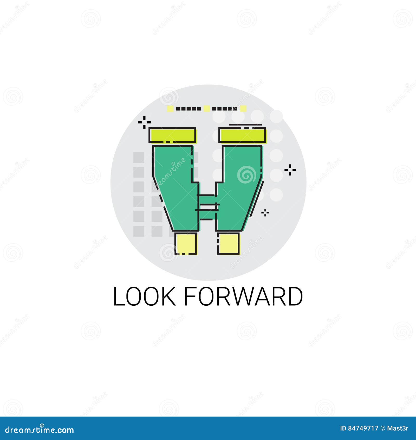 Look Forward Business Forecast Icon Stock Vector - Illustration of ...