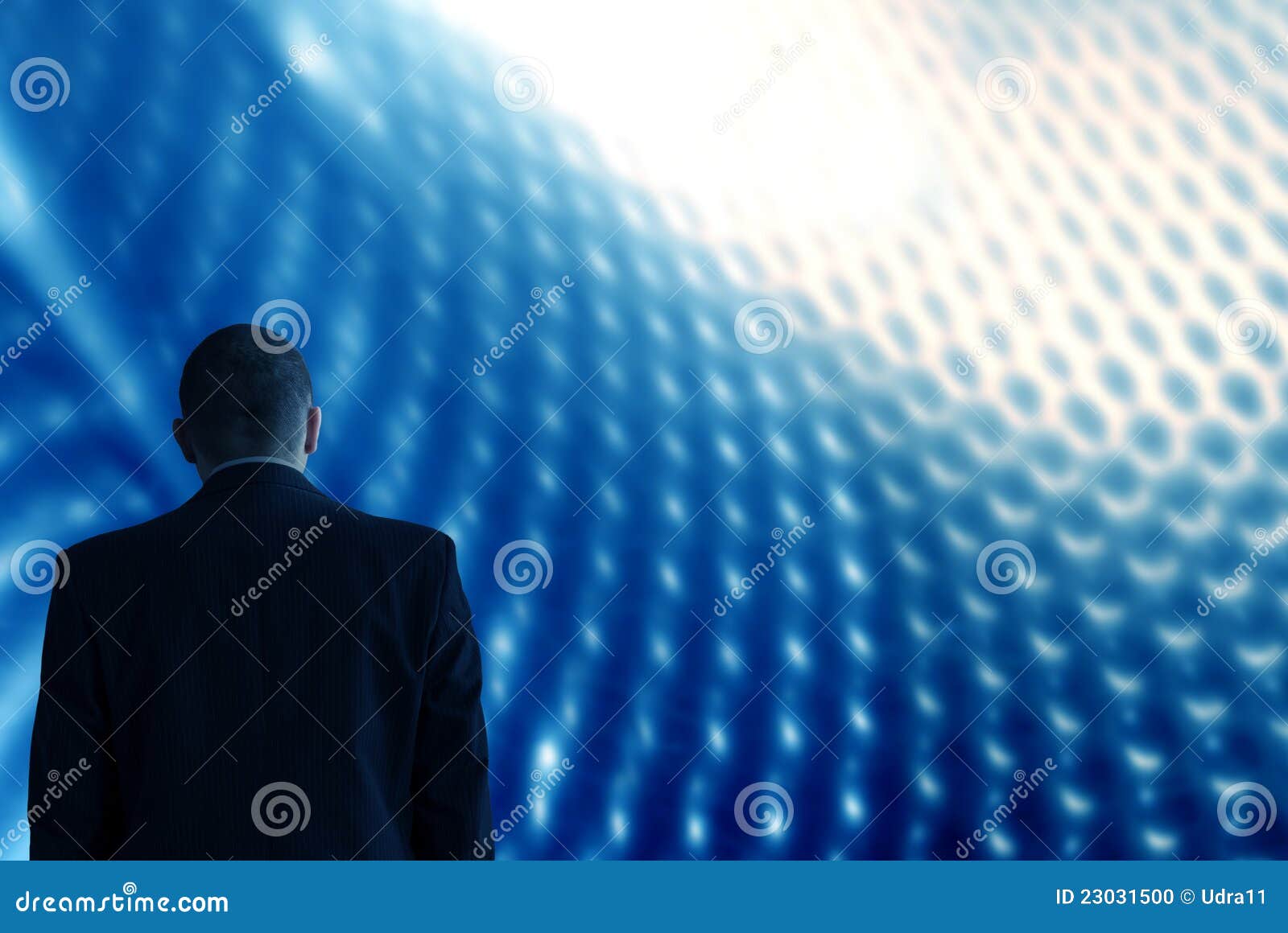 Look into Future Technology Background Blue Stock Photo - Image of ...