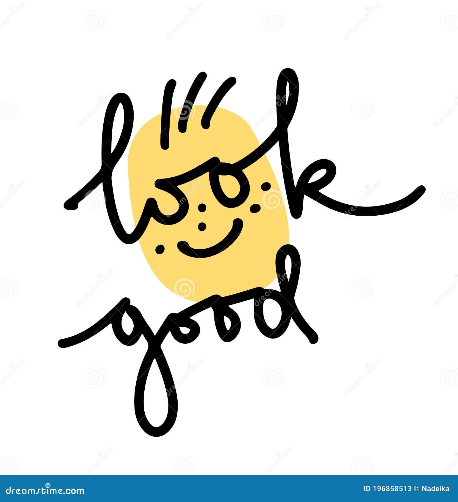 Look good text message stock vector. Illustration of life - 196858513