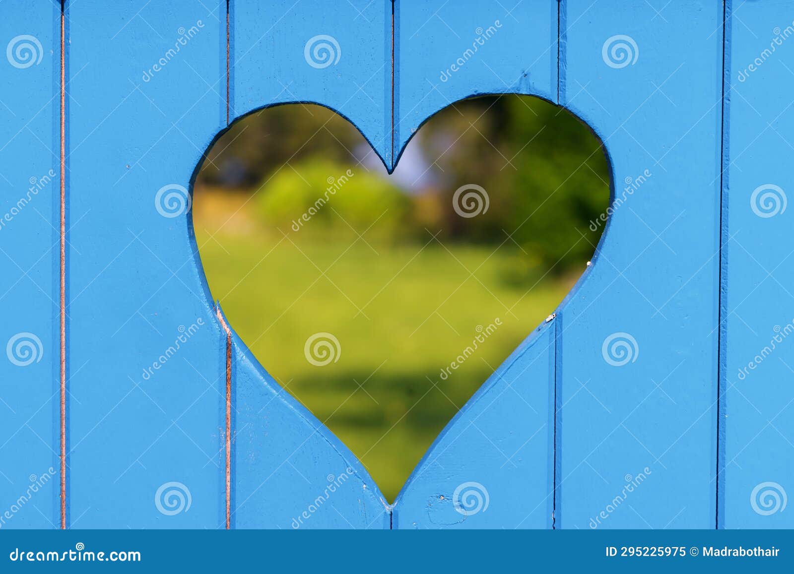 Look through a Heart Shaped Hole at a Garden Gate Stock Image - Image ...